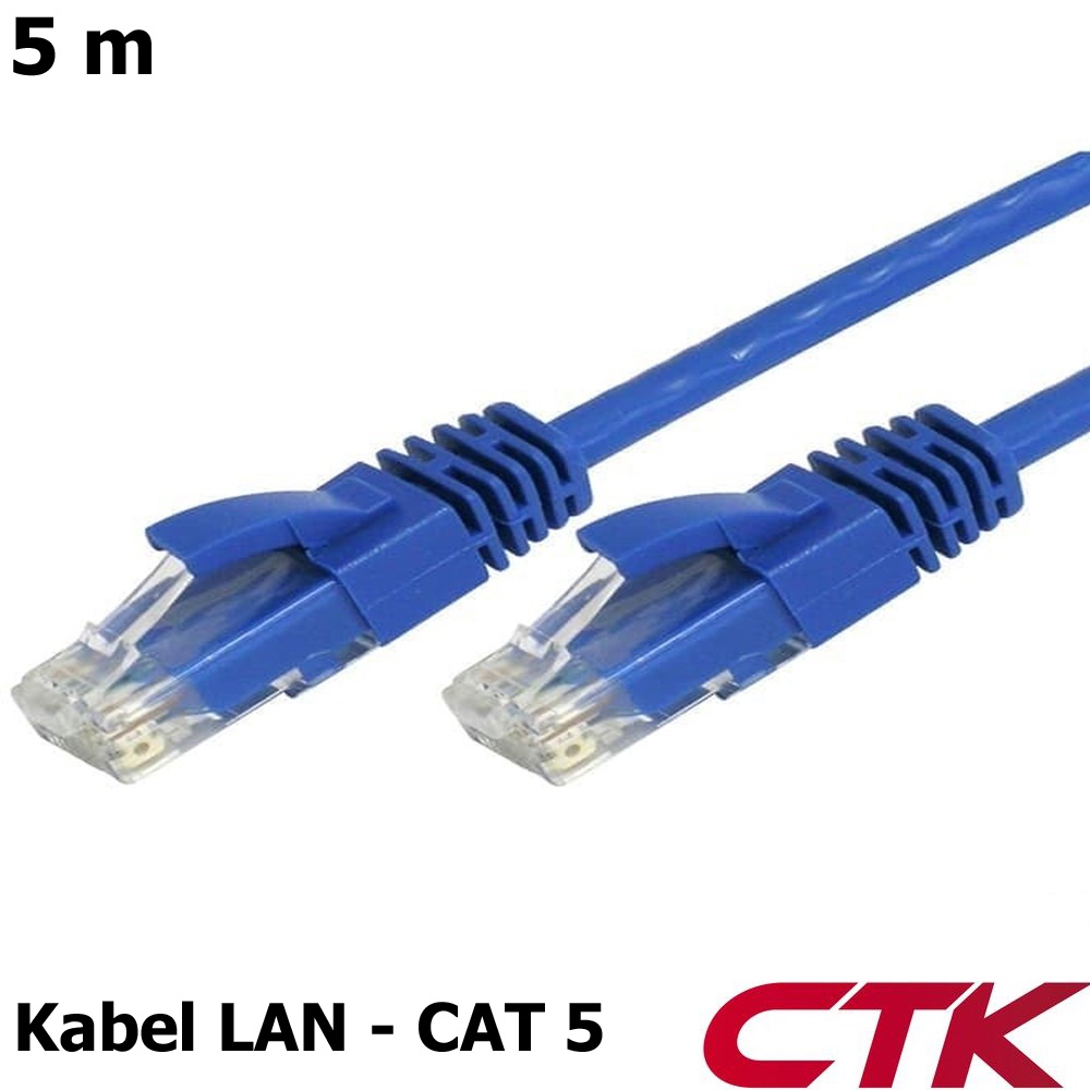 Jual Kabel LAN 5m CAT 5e Internet Jaringan Cat5e UTP 5 meter CBL-CT5ST ...