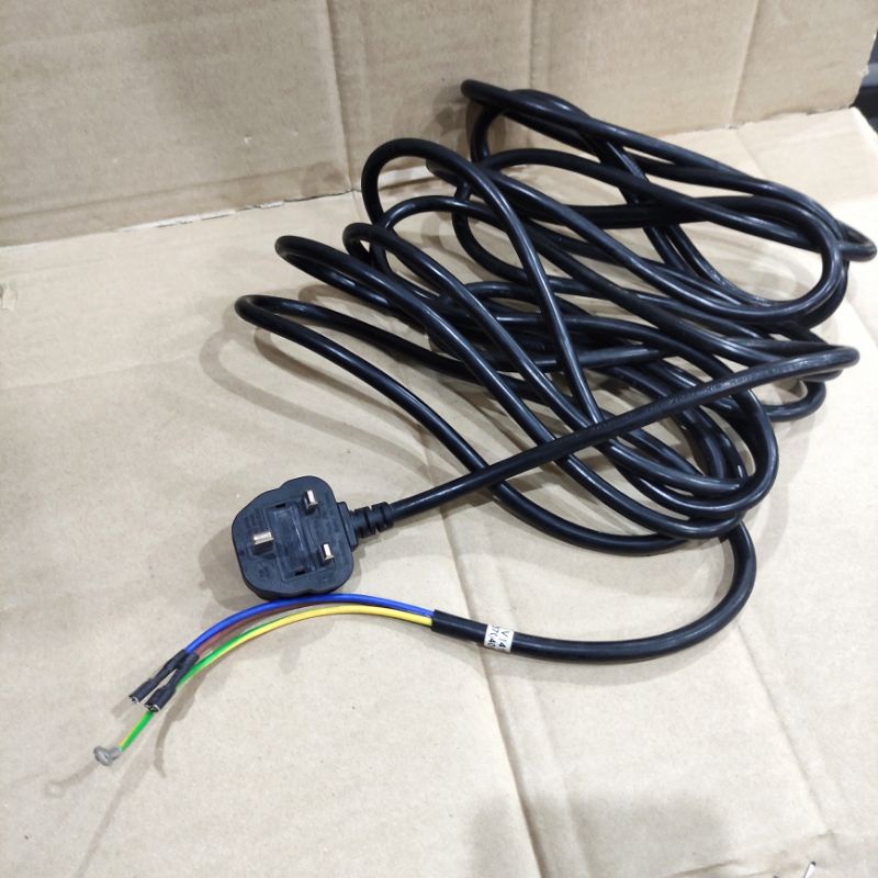 Jual Kabel Colokan Listrik AC Tembaga 3x1,5 mm Kepala 3 Soket Panjang ...