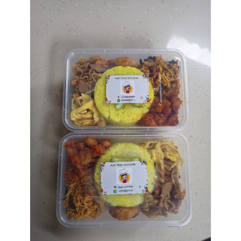 Jual Nasi Kuning Box Ekonomis Murah Jakarta Nasi Paket Lengkap | Shopee Indonesia