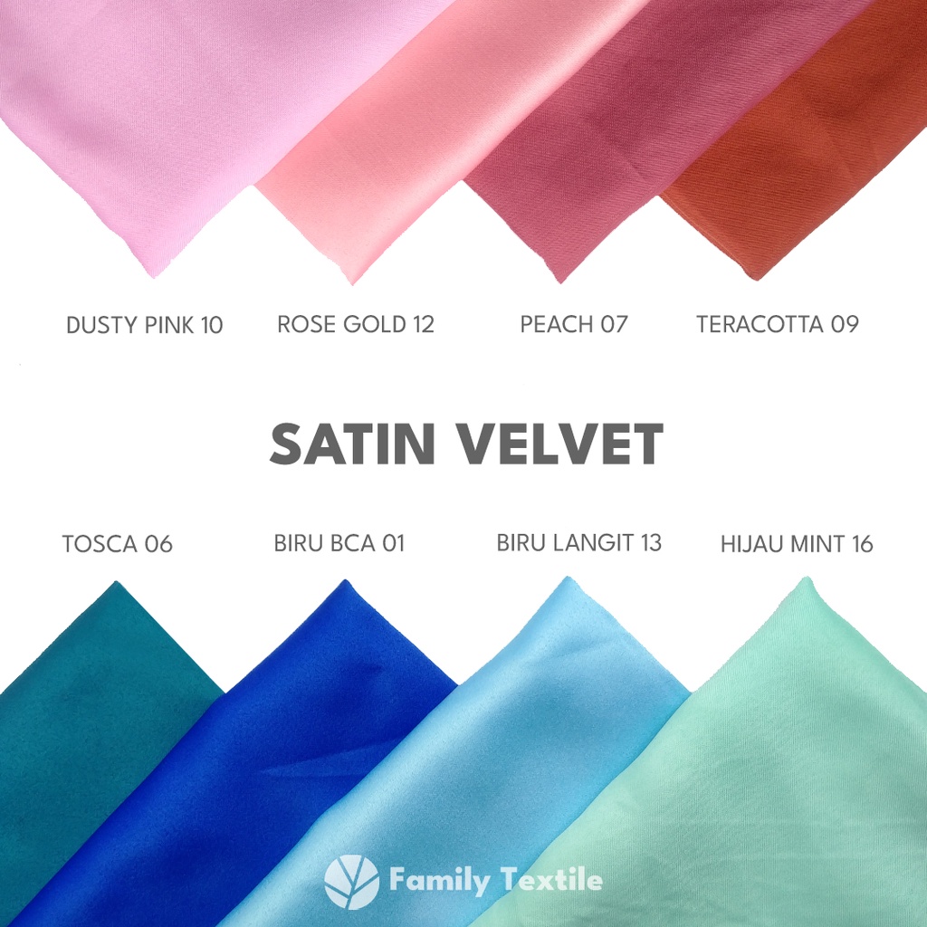 Jual Kain Satin Velvet Premium 1/2 Meter Seri 2 | Shopee Indonesia