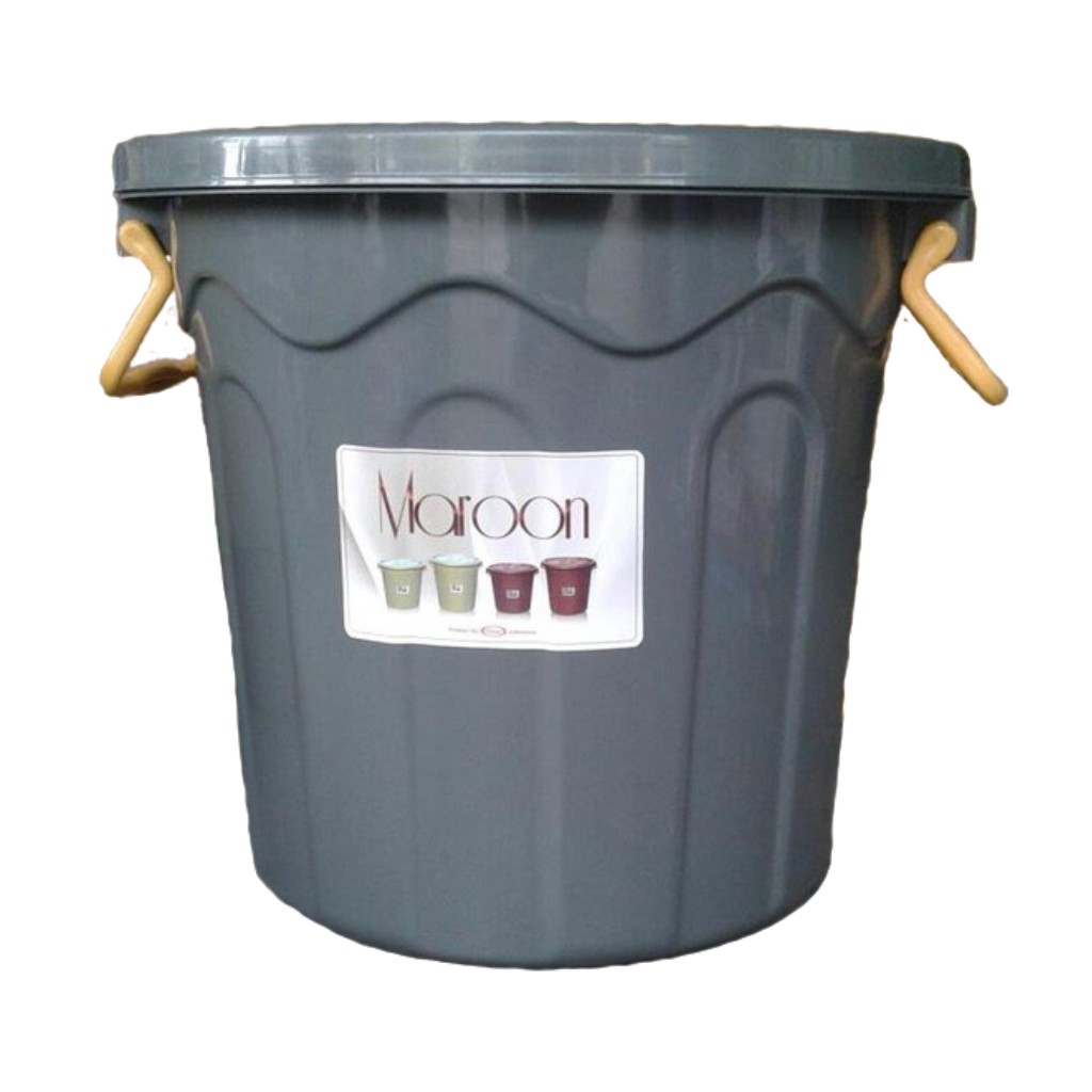 Jual Ember Plastik 30 Ltr - MAROON - plus Tutup | Shopee Indonesia