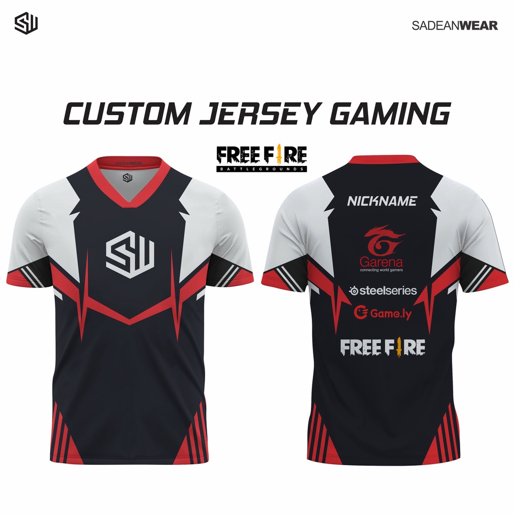 Jual JERSEY CUSTOM GAMING FREE FIRE/ FREE DESAIN & FREE NICKNAME ...