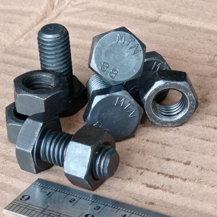 Jual BAUT BAJA HTB 8.8 M12 X 25 FULL DRAT / BAUT 19 KUNCI 19 / BAUD ...