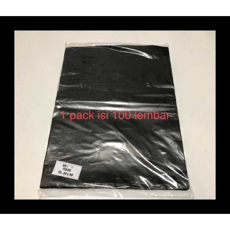 Jual UPDATE KANTONG PLASTIK HD HITAM 30X40CM TANPA PLONG/HANDLE PLASTIK ...