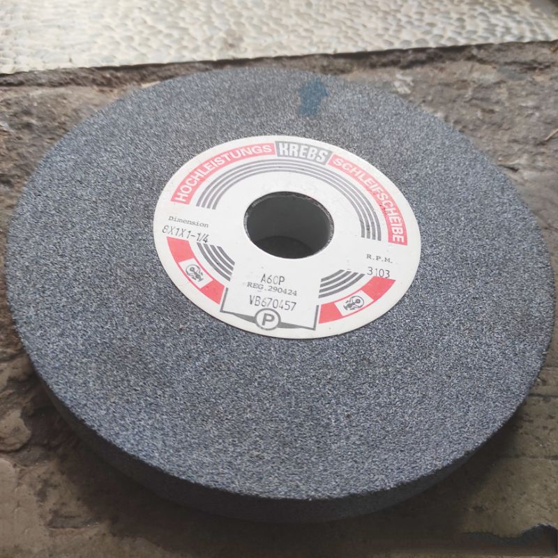 Jual batu gerinda 8 x 1 x 1-1/4 krebs grinda poles asah rpm 3103 A60p ...