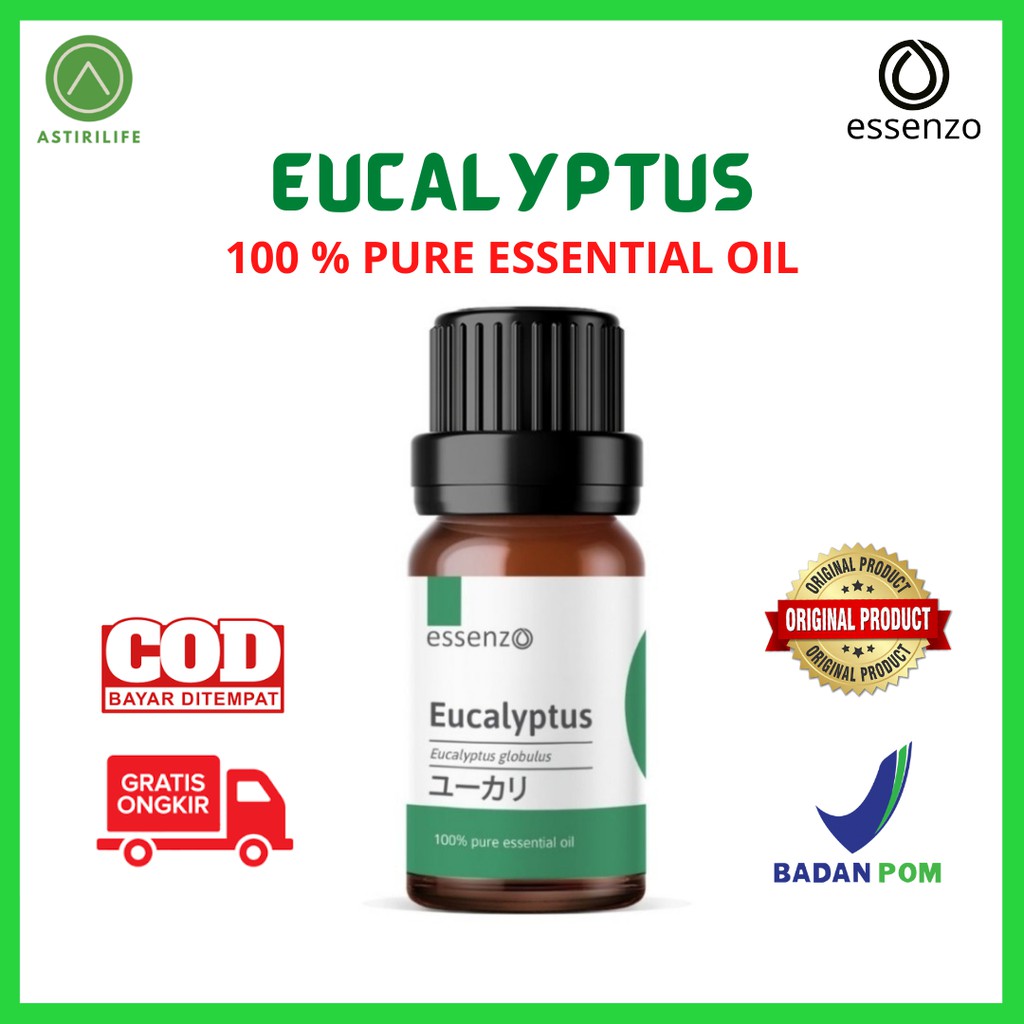 Jual Essenzo Eucalyptus Essential Oil Aromaterapi Diffuser 10 ml | Shopee Indonesia