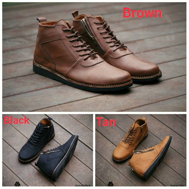 Jual Sepatu Boots Casual Pria Semi Formal Kerja Kuliah Model Brodo ...