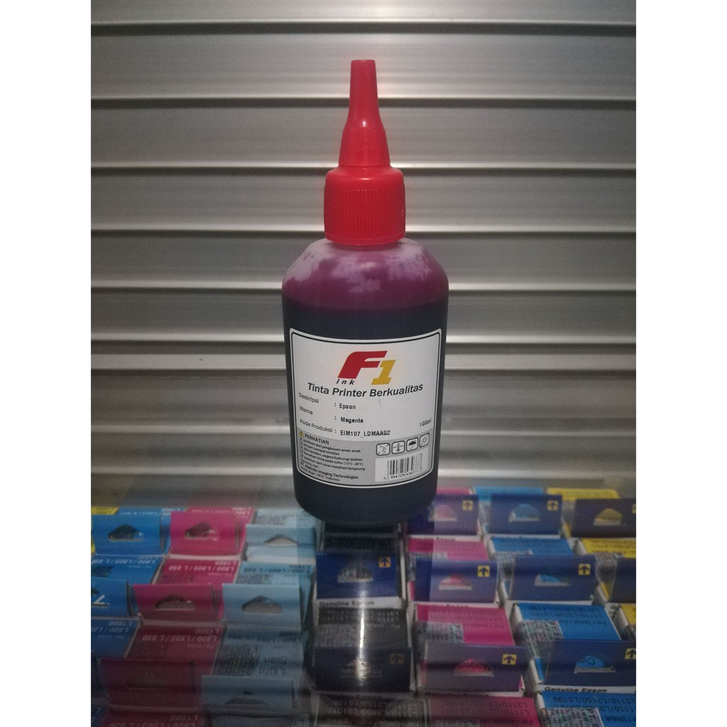 Jual Tinta Refill Dye Base F1 Magenta Merah 100ml Printer Epson L120 ...