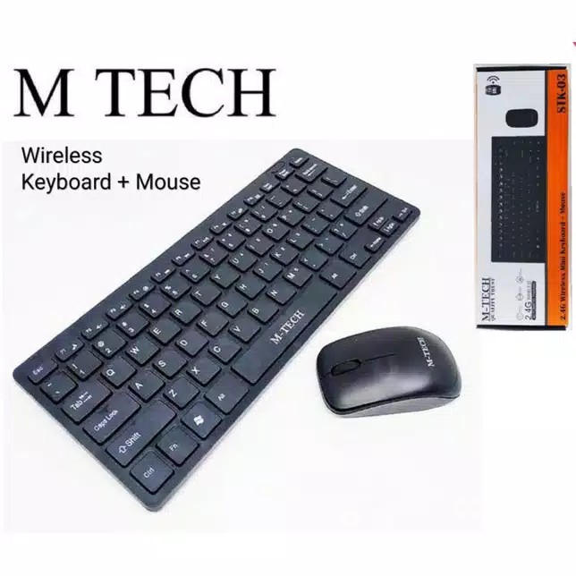 Jual B UETOOTH Paket Keyboard Mini Slim Wireless Mouse MTech STK-03 M ...