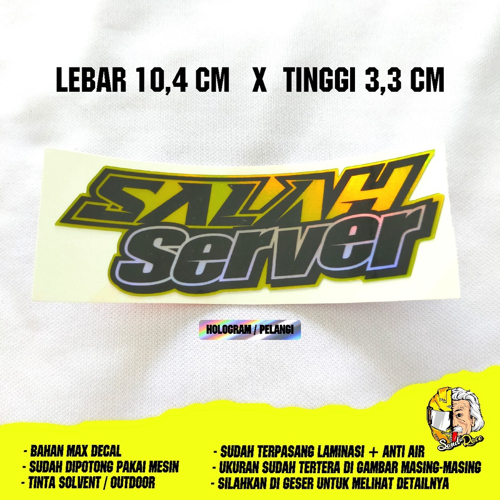 Jual sticker motor salah server / stiker beda server / stiker racing ...