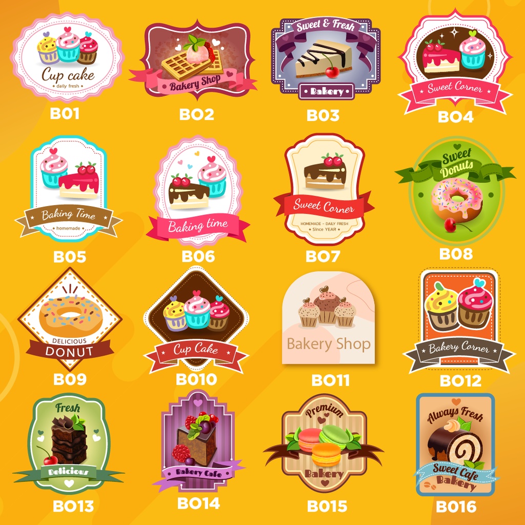 Jual cetak stiker label bahan chromo / stiker makanan sticker kue ...