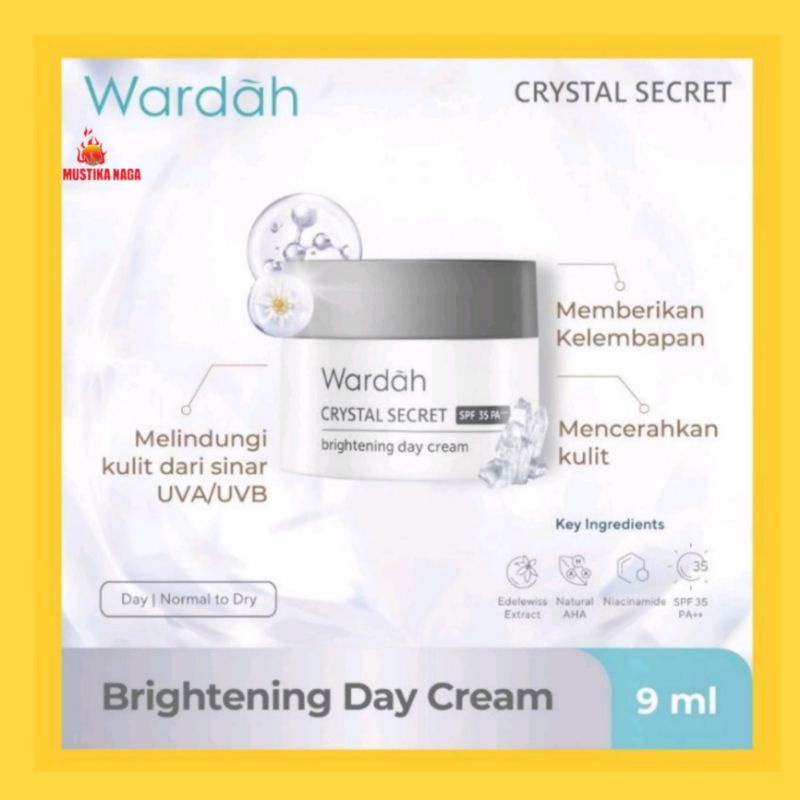 Jual Wardah Crystal Secret brightening day cream 9ml | Shopee Indonesia