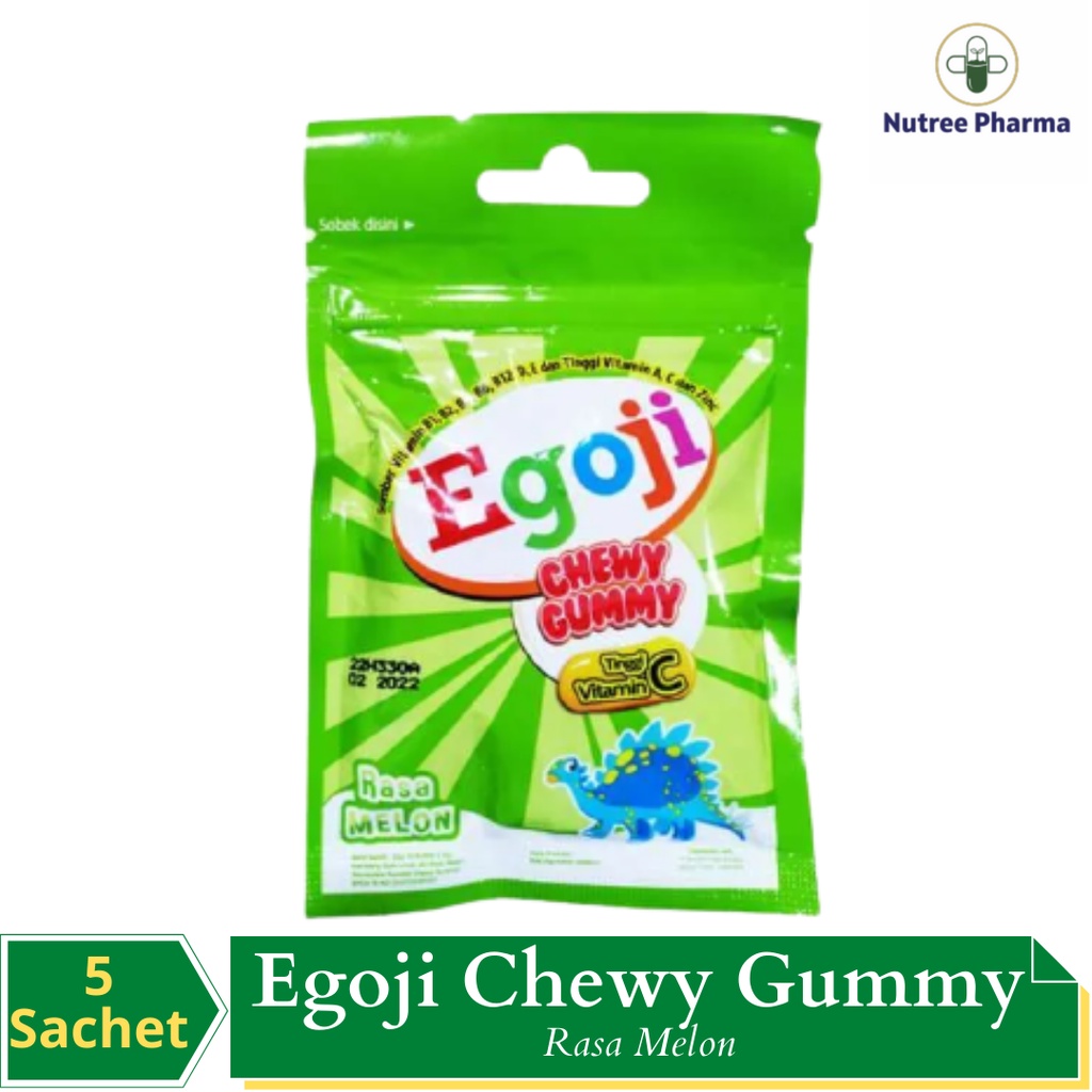 Jual Egoji Chewy Gummy Rasa Melon Box isi 5 Sachet | Shopee Indonesia