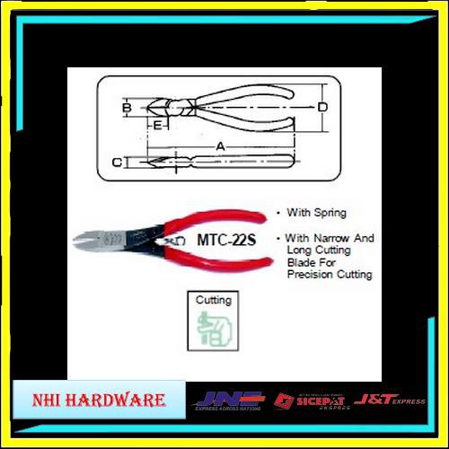 Jual MTC Pliers No. 22S (150mm) - Plastic Cutters (Original 100% JAPAN ...