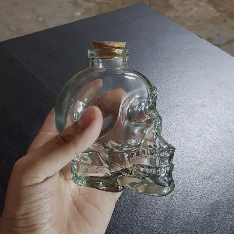 Jual botol unik bentuk tengkorak 180ml botol pajangan botol hiasan ...