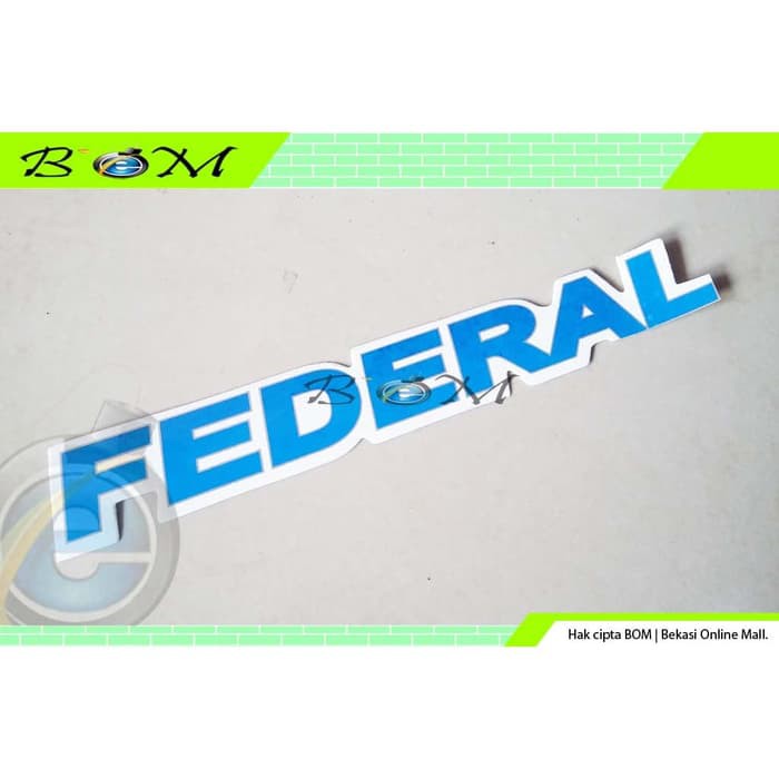 Jual Sticker Stiker Speda Sepeda Bike Cycle Logo Tulisan Federal Biru ...