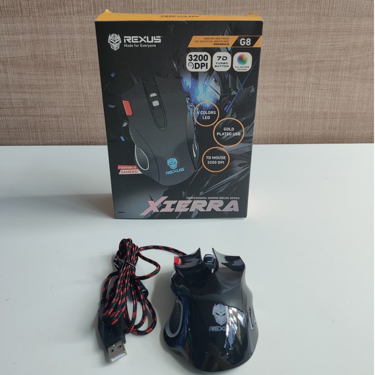 Jual Rexus Xierra Gaming Mouse G8 (RXM-G8) | Shopee Indonesia