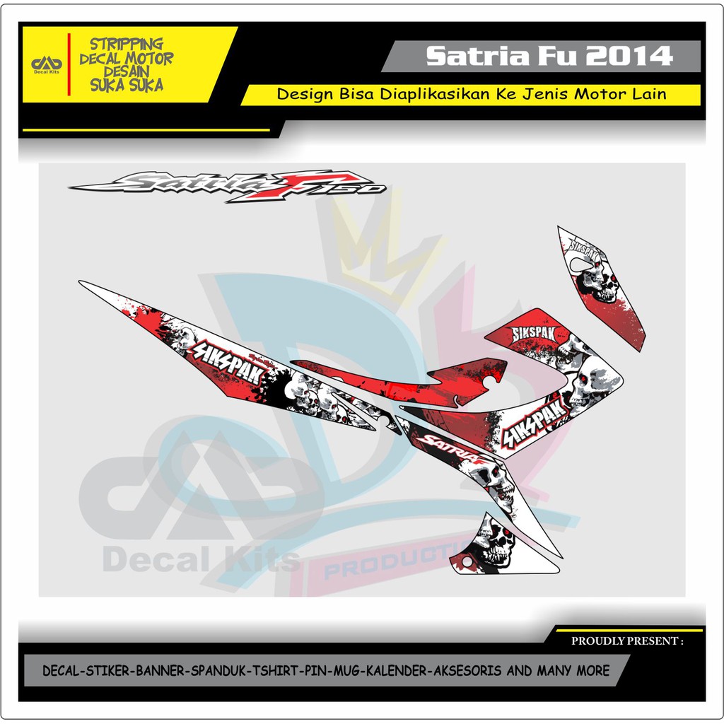 Jual Cuting Sticker Decal Satria Fu Facelift SIKSPAK 2 | Shopee Indonesia