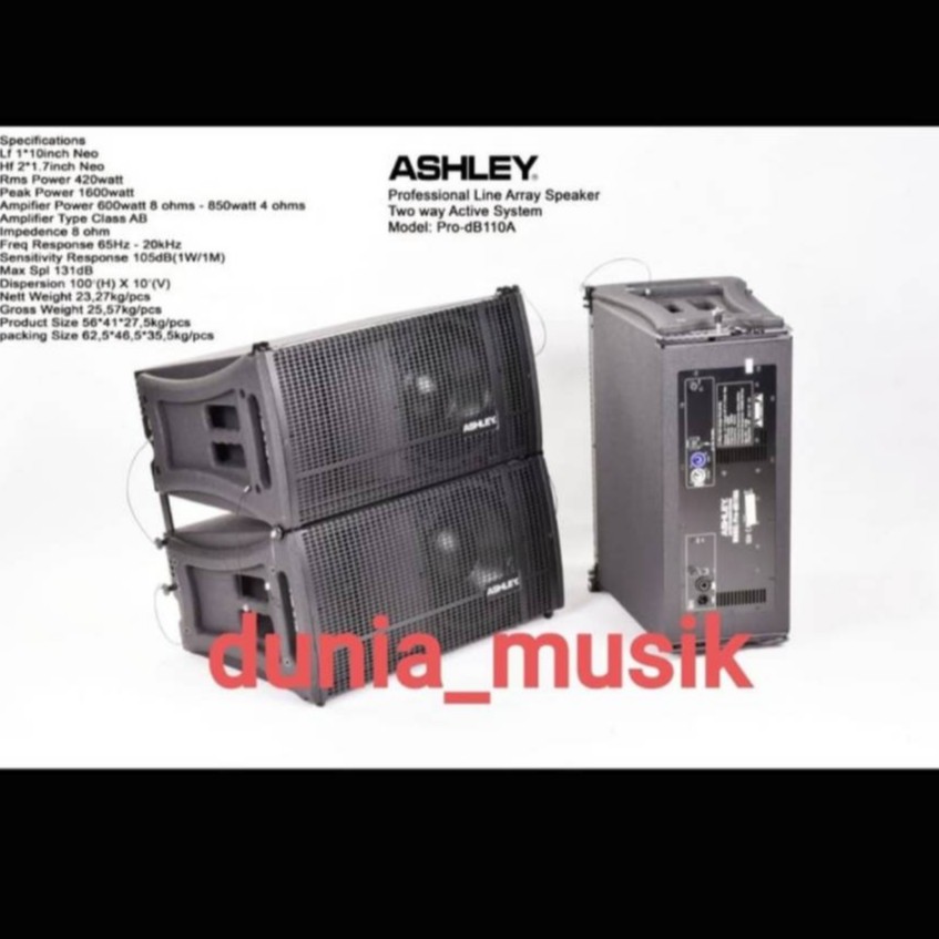 Jual speaker line array ashley pro db110 db 110original jual perbox ...
