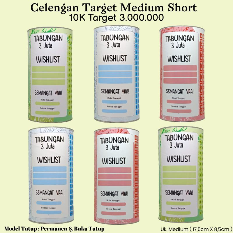 Jual Celengan Target 10k Target 3jt Celengan Viral Murah Tabungan ...