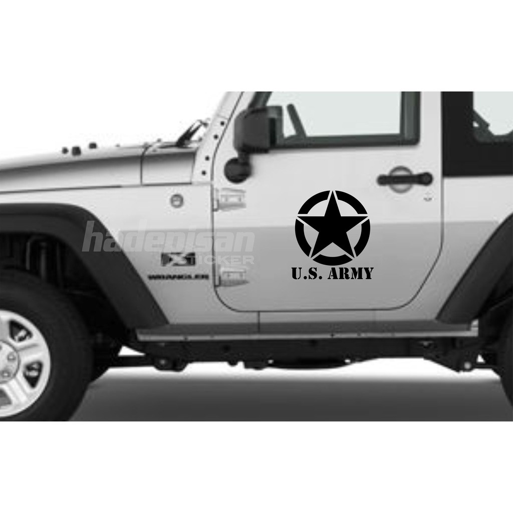 Jual Stiker mobil bintang us army cutting sticker body mobil | Shopee ...