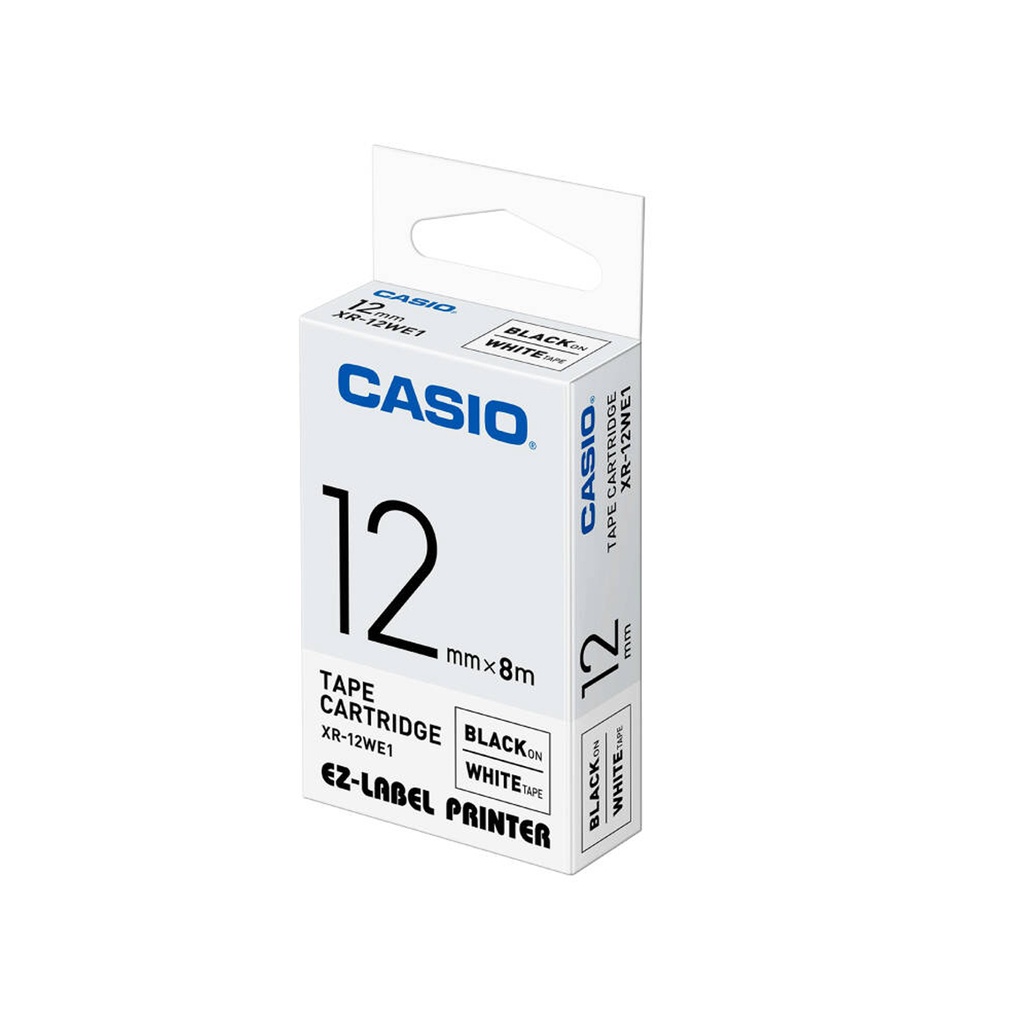 Jual CASIO XR-12WE1 - Label Tape - Printer - Putih Hitam - 12 mm ...
