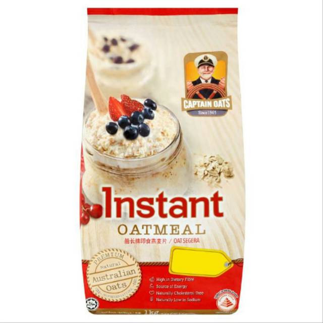 Jual Captain Oats instant oatmeal 800gr + 200gr | Shopee Indonesia