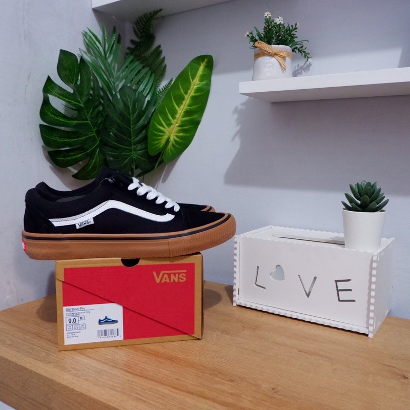 Jual Vans old skool pro ultracush black gum original / vans pro ...