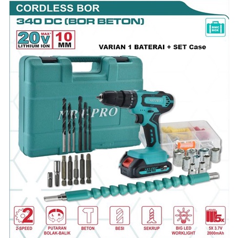 Jual Bor Baterai Cordless Impact 20V NORITA NRT PRO DC 340 ( 1 BATERAI ...