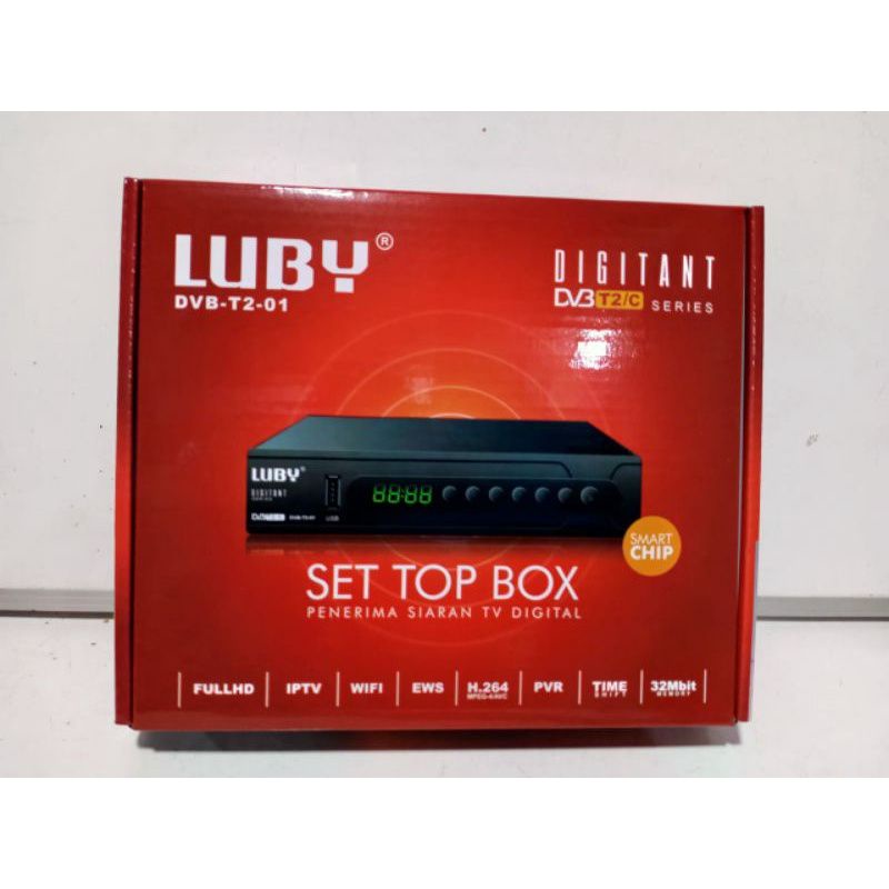 Jual STB Set top box Luby Penerima Siaran Tv Digital Dvb t2 Mpeg-4h 264 Luby Set Top Box DVB-T2 ...