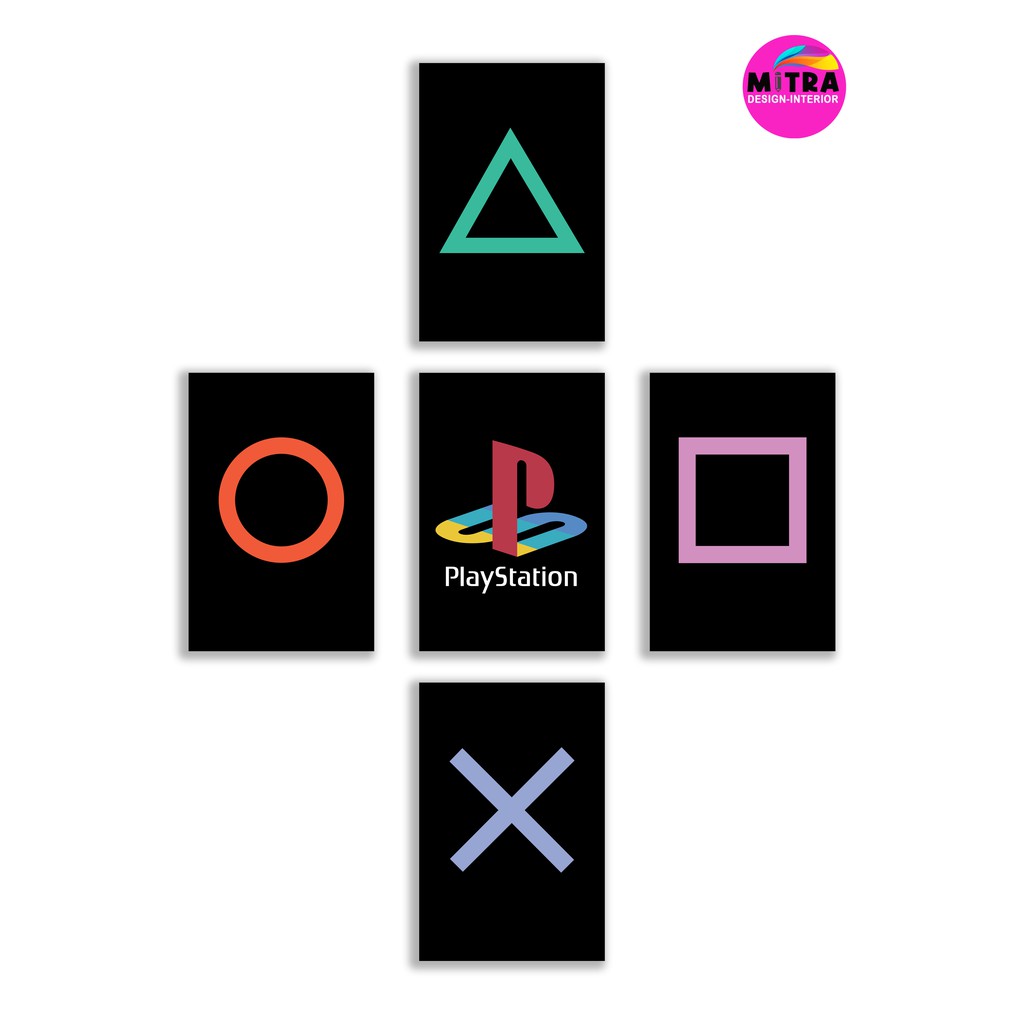 Jual Dekorasi Hiasan dinding rental ps logo Playstation walldecor 1 SET ...