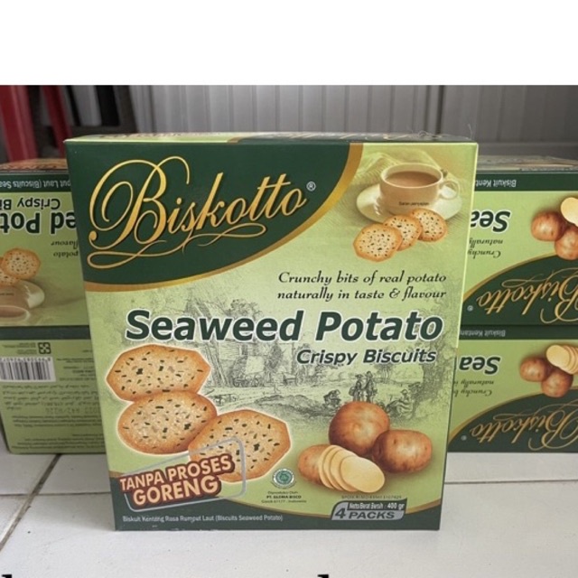 Jual Biskotto potato crispy / seaweed potato 400gr | Shopee Indonesia
