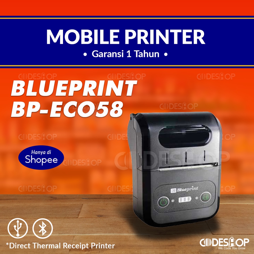 Jual Printer Bluetooth BLUEPRINT ECO58 Cetak Struk Kasir Portabel ...