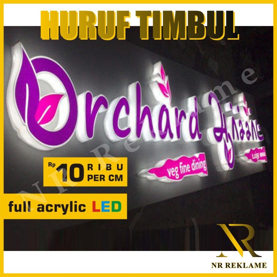 Jual Huruf Timbul Akrilik LED Nyala | Shopee Indonesia