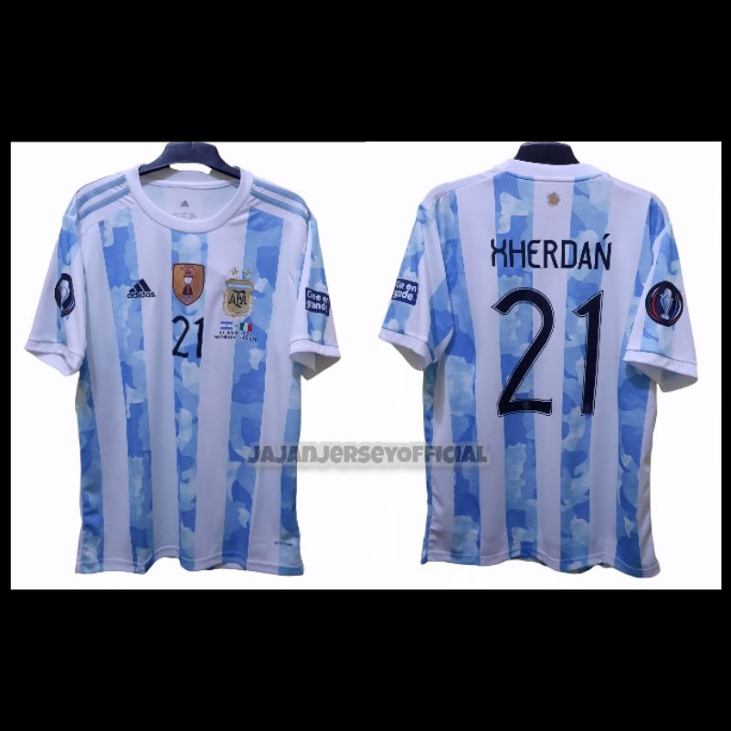 Jual Jersey negara argentina home finalisima vs itali 2022 grade ori ...