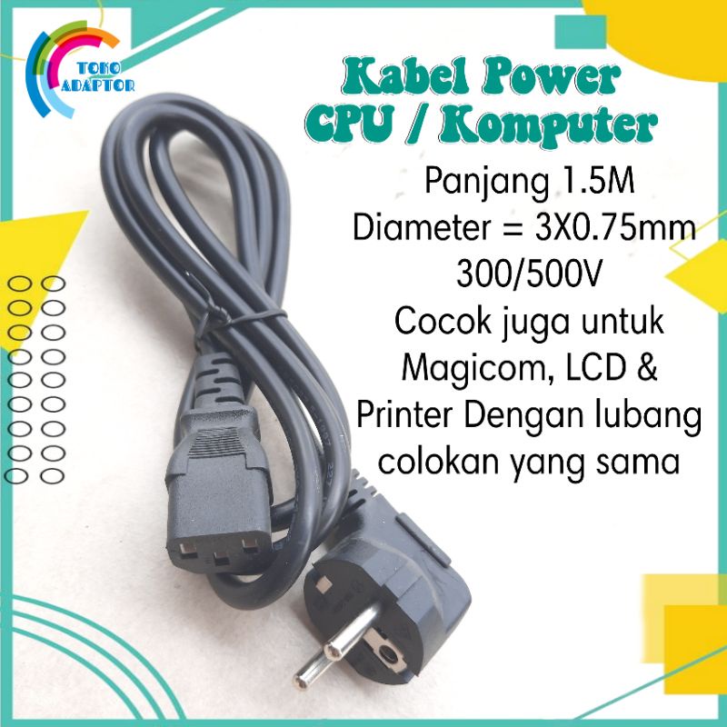 Jual Kabel Power Komputer PC CPU | Shopee Indonesia