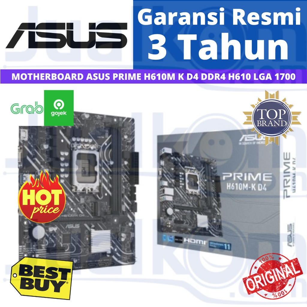 Jual Motherboard ASUS PRIME H610M-K D4 Intel H610 LGA1700 Micro ATX | Shopee Indonesia