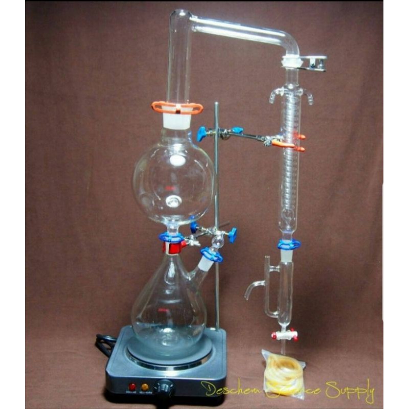 Jual Destilasi,Distillation essential oil kit 1000ml pyrex | Shopee ...