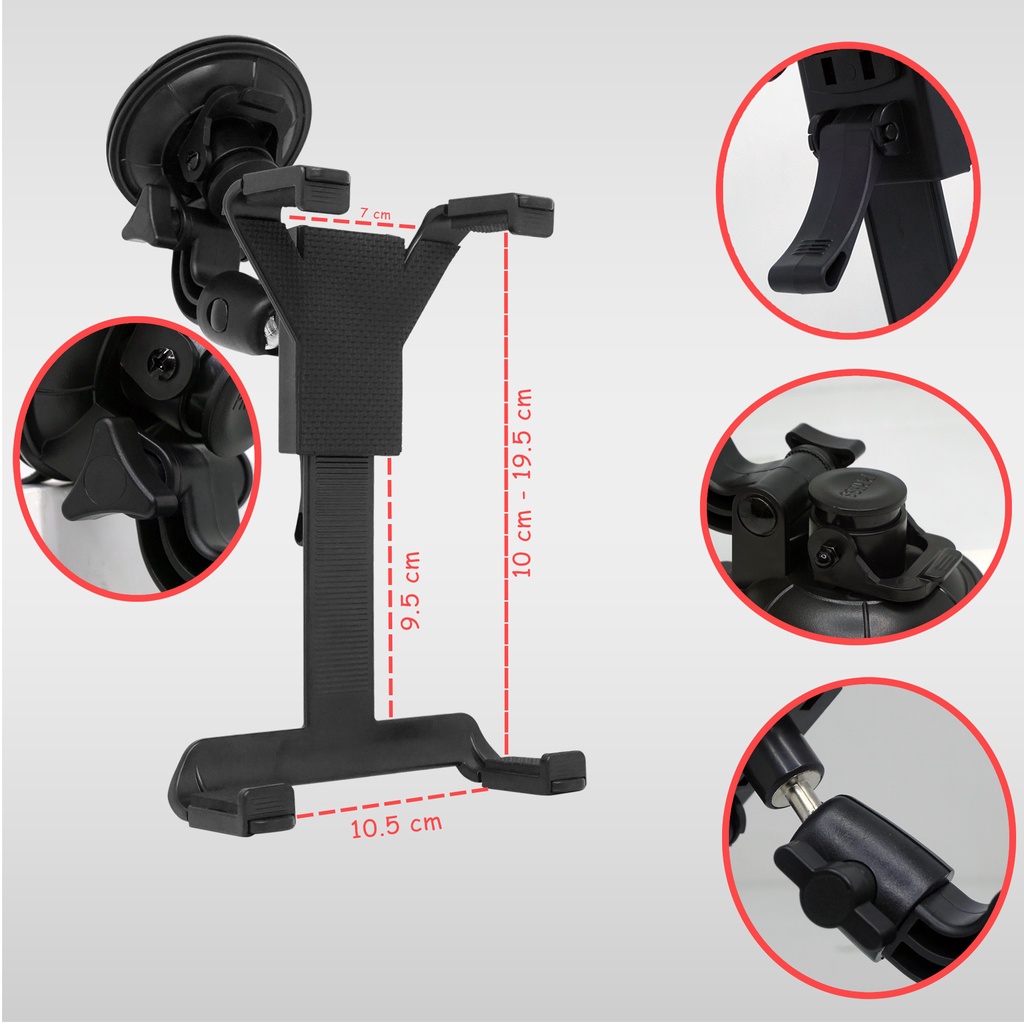 Jual CaseDove - Holder Tab CH 303 Holder Dashboard Kaca Tempel Tablet ...