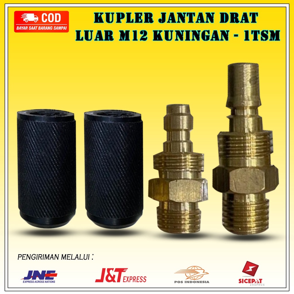Jual Kupler jantan drat luar M12 kuningan - 1TSM | Shopee Indonesia