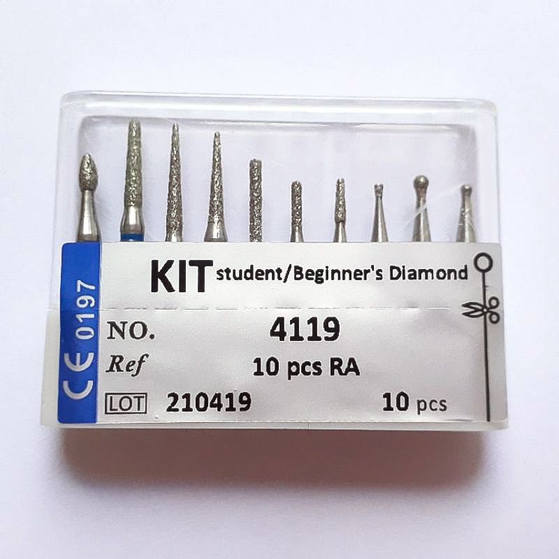 Jual Dental Diamond Low Speed Bur/ Lowspeed Bur/ RA Student Kit isi 10 ...