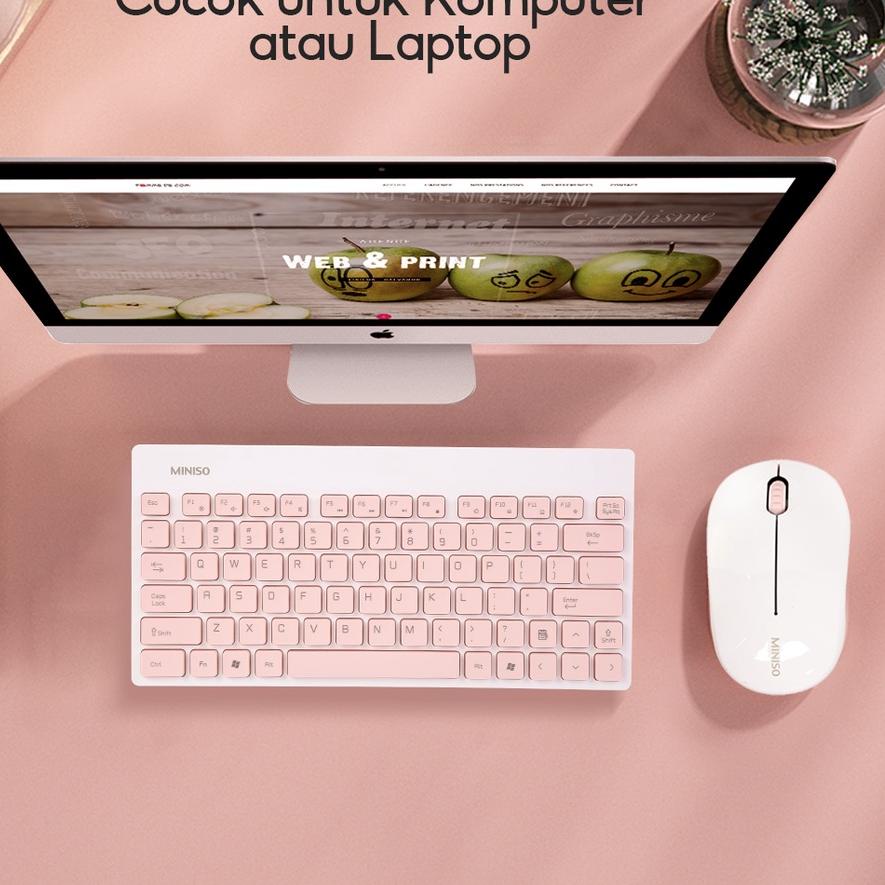 Jual MINISO Set Mouse Dan Keyboard Nirkabel Komputer Laptop Set ...