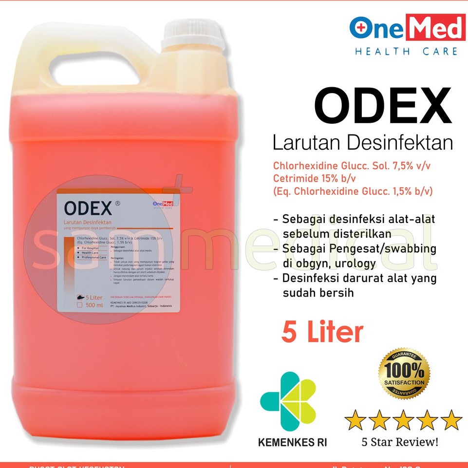 Jual OneMed ODEX Larutan Desinfektan / Disinfectant GALON 5 Liter | Shopee Indonesia