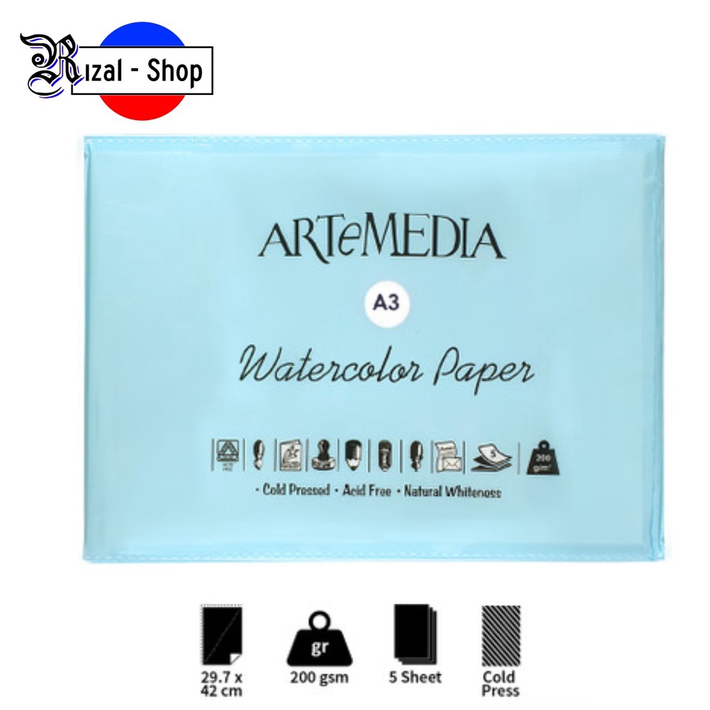 Jual Kertas Cat Air Artemedia A3 Watercolor Paper Sheet | Shopee Indonesia