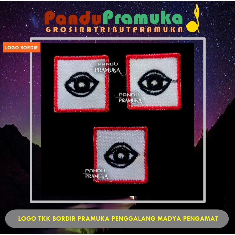 Jual logo bordir tkk 10 wajib pramuka penggalang madya pengamat ...