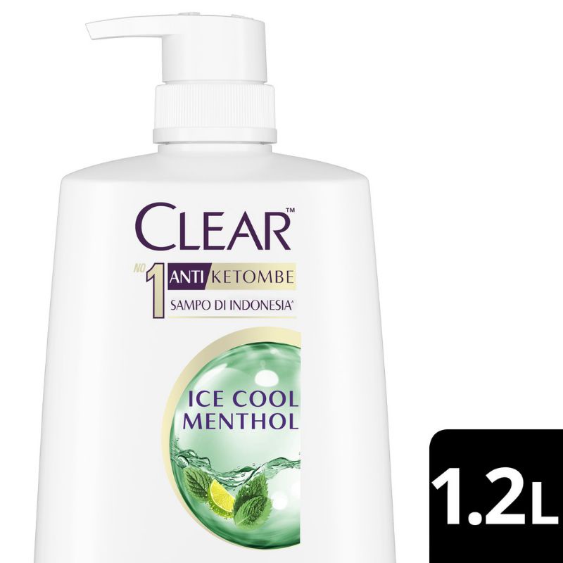 Jual Clear shampoo ice cool menthol, complete soft care 660ml, 850ml ...