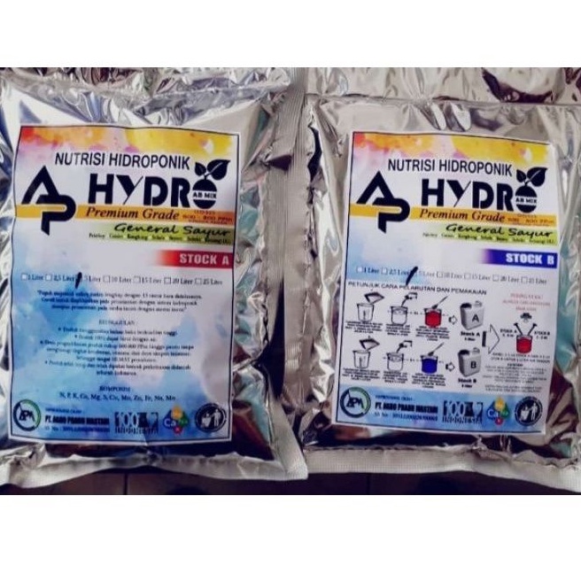 Jual Nutrisi AB mix Hidroponik PREMIUM General Sayur Daun 5 Liter ...