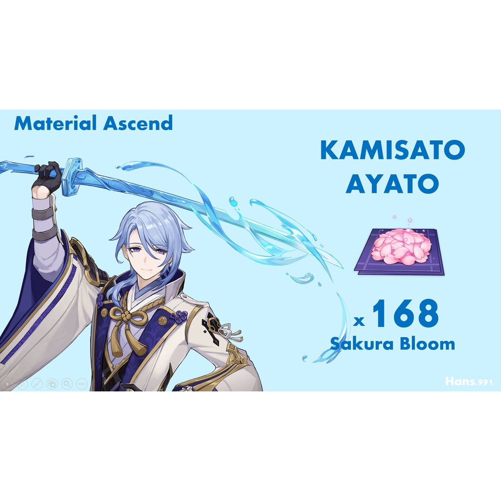 Jual MATERIAL ASCEND KAMISATO AYATO | SAKURA BLOOM GENSHIN IMPACT ...