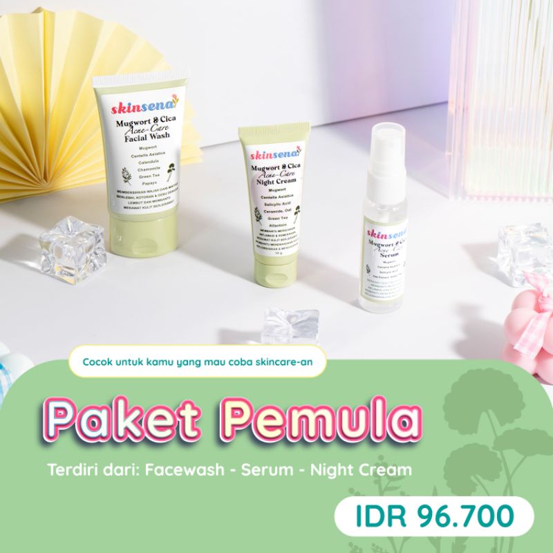 Jual [FREE GIFT] MITRA RESMI SKINSENA MUGWORT & CICA ACNE CARE SERIES ...