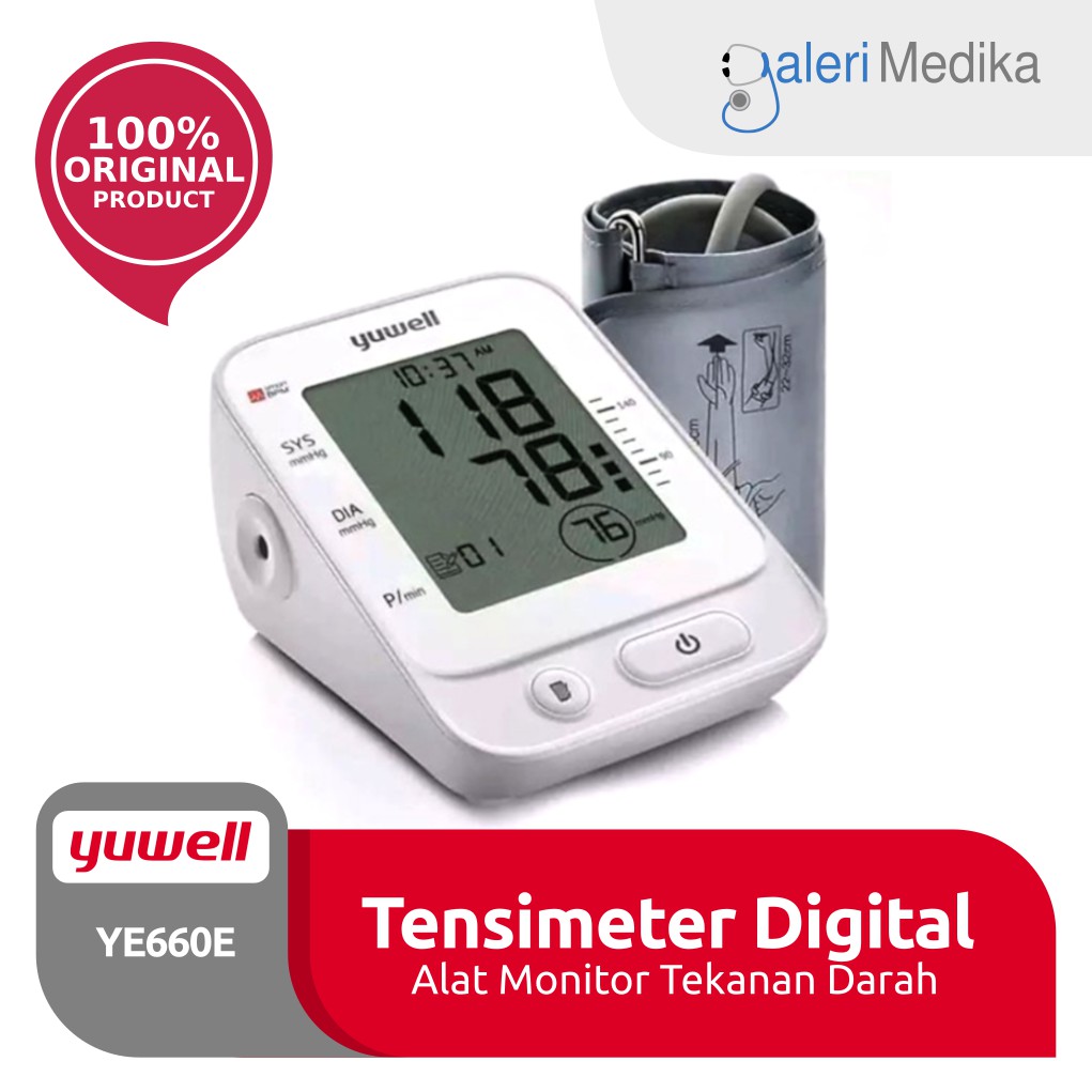 Jual Tensimeter Digital Yuwell YE660E - Alat Monitor Tekanan Darah ...